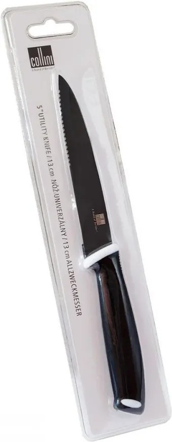 nůž kuchyňský univerzální  Sandrik Berndorf  ocel čepel 13 cm teflonový Collini černý (0375101206)