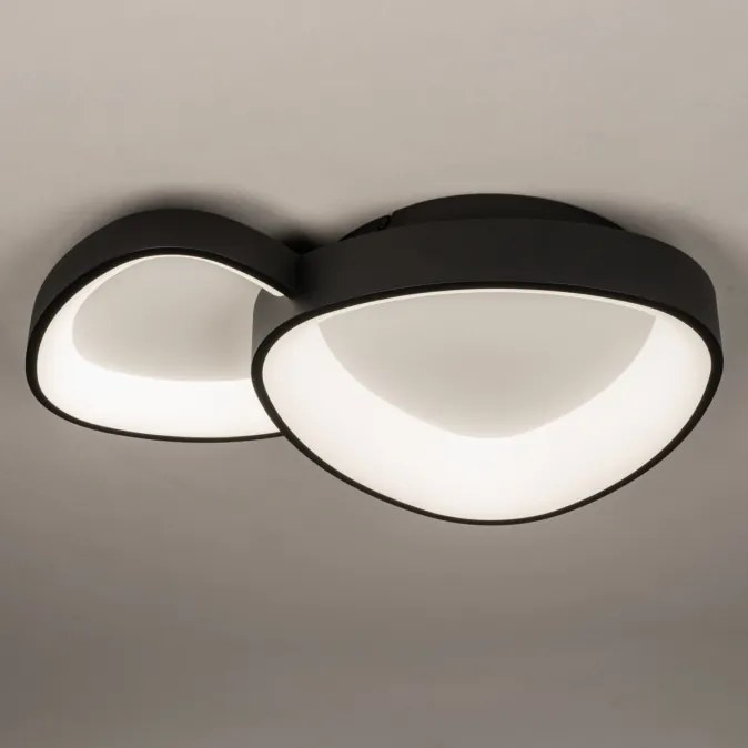 Stropní designové LED svítidlo Organic Black 58