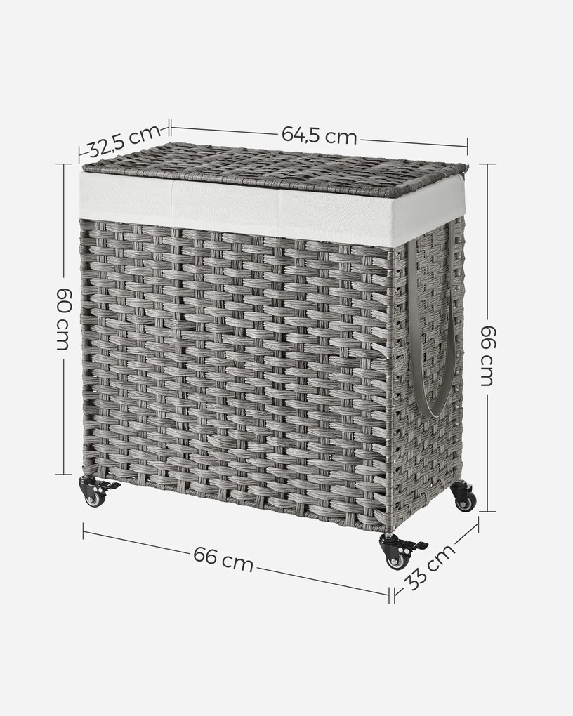 Koš na prádlo na kolečkách Darlene 140 l