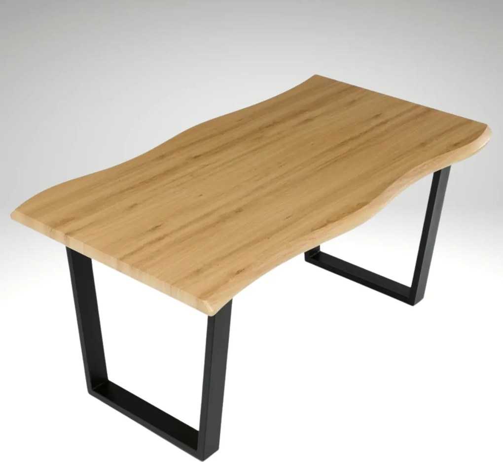 Vikio Jídelní set pro 6 osob 180x90 cm dub noha U šedá židle s područkami VJS168-6S