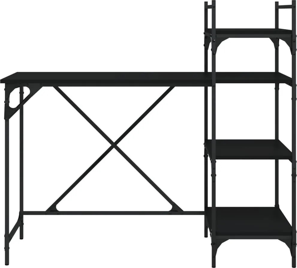 vidaXL Počítačový stůl s policemi 120 x 47 x 109 cm [836213] Barva: hnědý dub