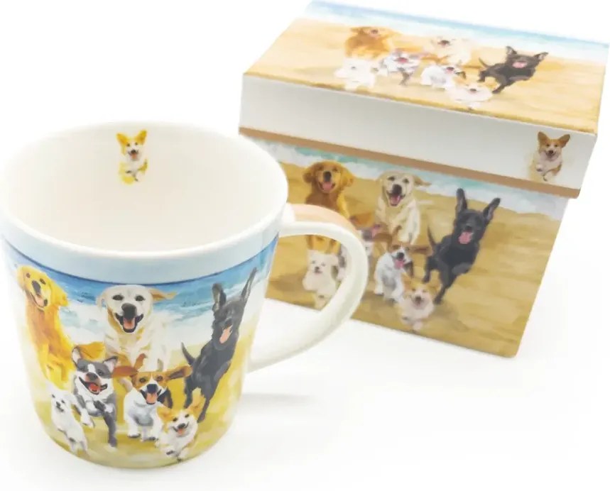 Porcelánový hrnek Vypusťte hafany, 400 ml – dárek pro pejskaře, čaj i kávu