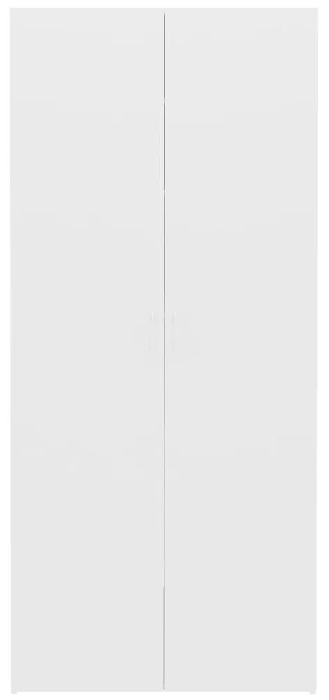Botník bílý 80 x 35,5 x 180 cm dřevotříska - Default Title