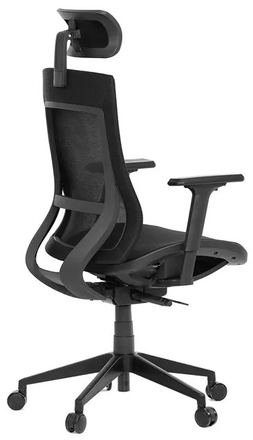 Ergonomická kancelářská židle MERADI - černá síťovina Barva: černá