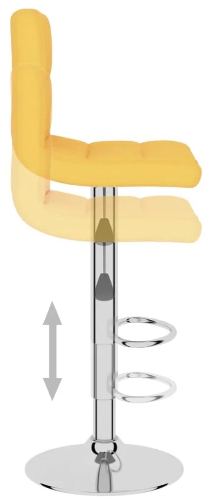 vidaXL Marketos Barové židle 2 ks hořčicově žluté textil