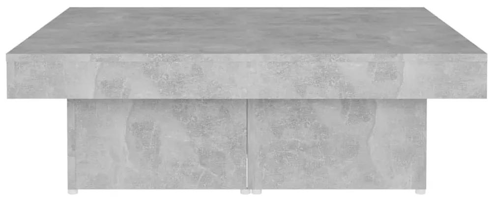 vidaXL Konferenční stolek betonově šedý 90 x 90 x 28 cm dřevotříska