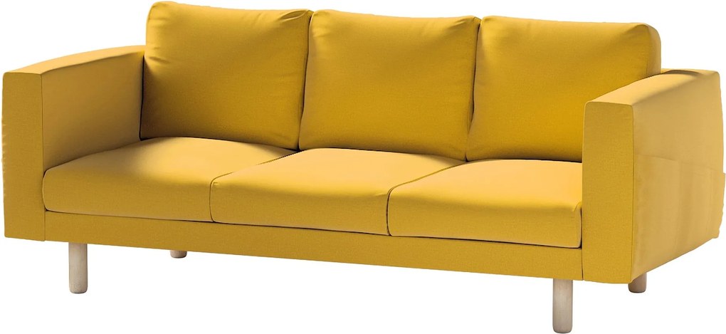 Potah na pohovku IKEA Norsborg 3-místná barva žlutá látka sametová