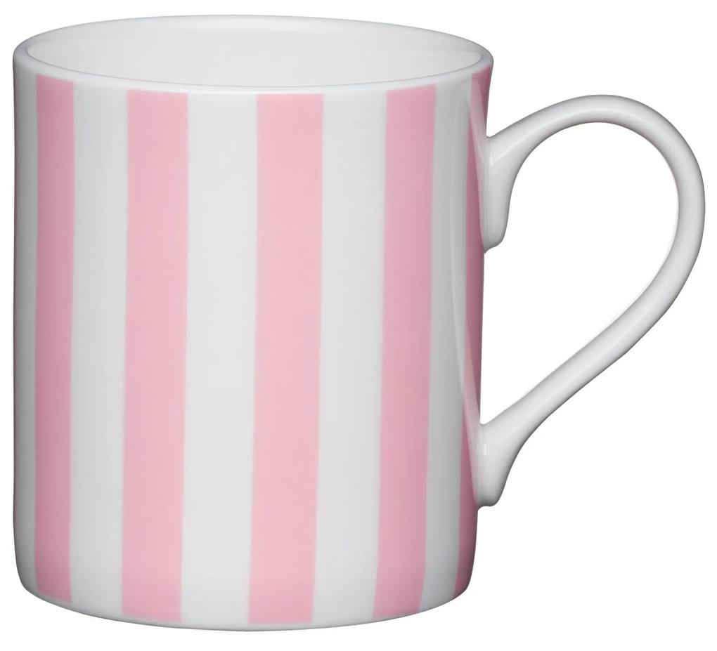 Porcelánový hrníček Pink Candy Stripe
