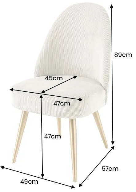 Designová jídelní židle Vermilius béžový manšestr