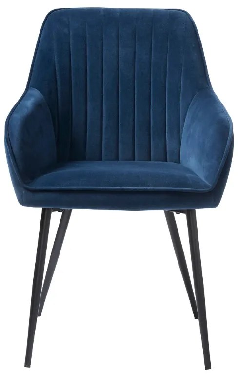Designová židle Jadwiga modrý samet