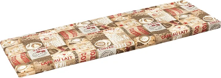 Bellatex Sedák na lavici hladký Hnědá,Červená 40x140 cm