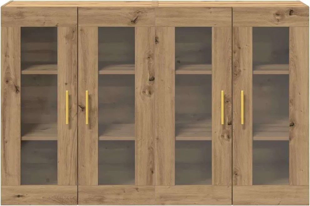 Nástěnné skříně 2 ks Artisanový dub 69,5 x 34 x 90 cm 3334306