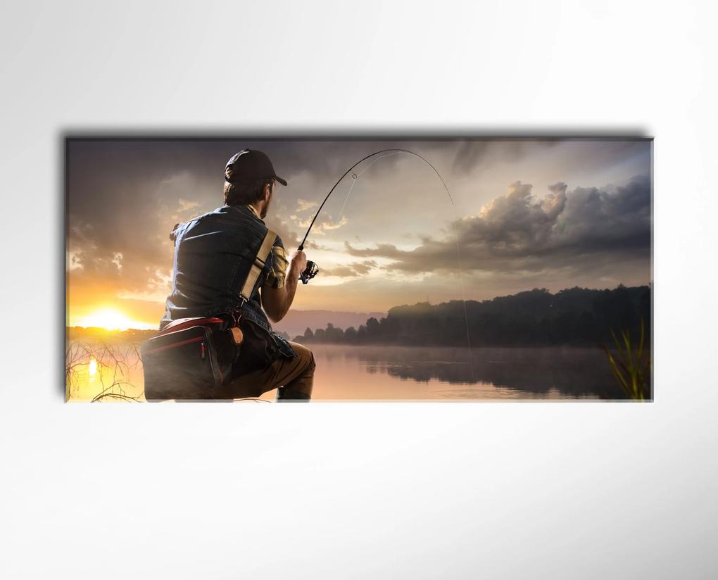 Malvis ® Obraz Rybář na molu ROZMĚR (šířka x výška): jednodílný obdélník 150x60 cm