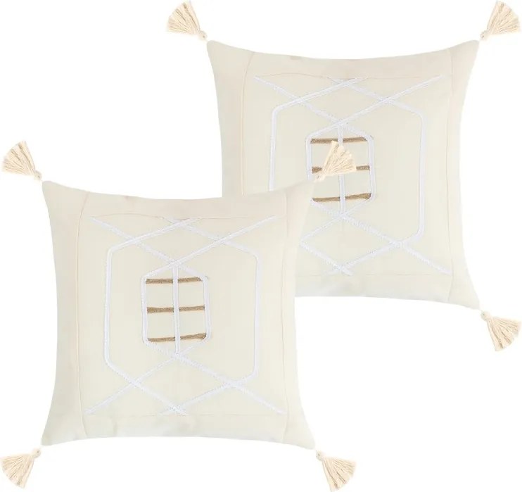 Bellatex Povláček PERU SET 2ks Béžová 40x40 cm