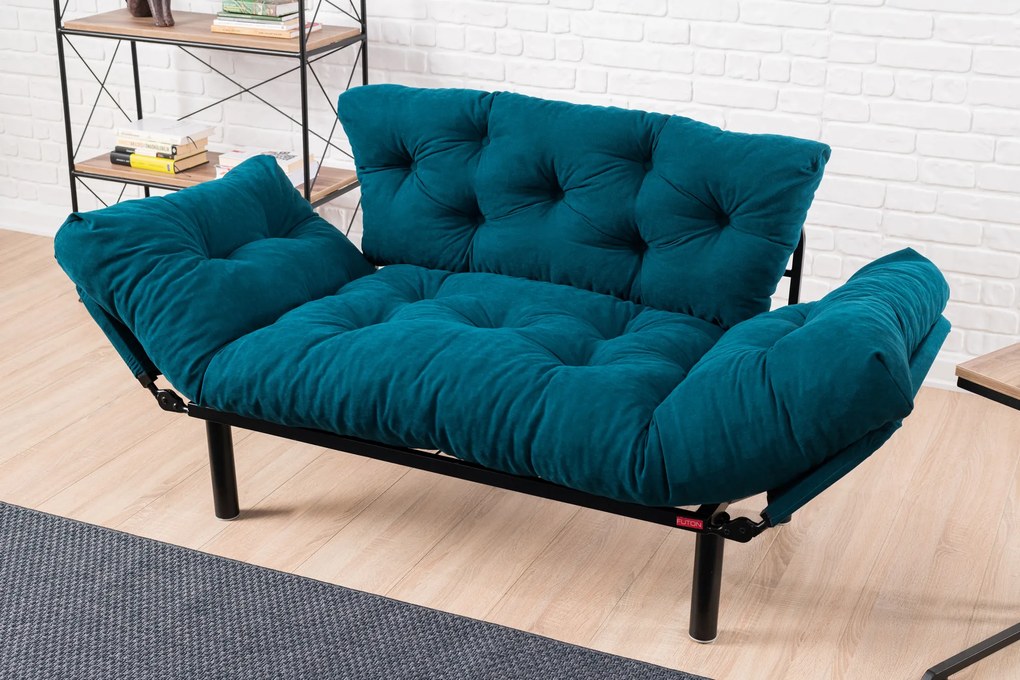 Atelier del Sofa 2-místná pohovka Nitta - Petrol Blue, Modrá