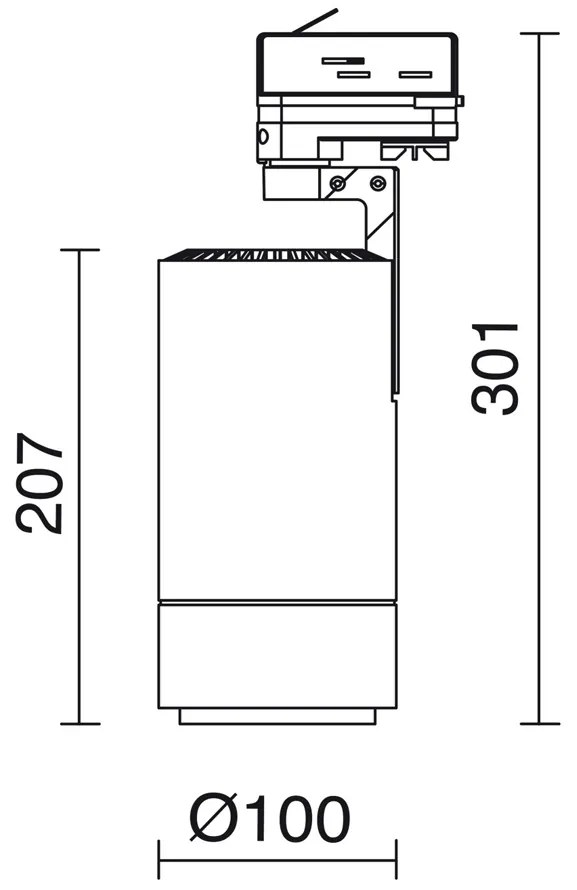 Indeluz 803B-L4125B6F-01 stropní bodové LED svítidlo pro lištový systém Enigma, bílé, 25W, 2700/3000/4000K, 15,60°, ø8cm