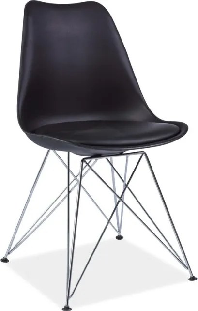 Jídelní židle s ergonomickým tvarem v černé barvě TK2035