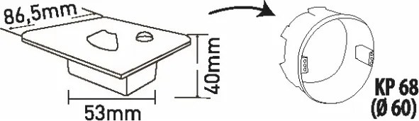 LED Schodišťové svítidlo se senzorem pohybu LED/1,5W/230V 3000/4000/6000K černá