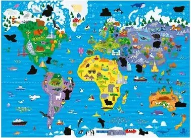 Galt Magické puzzle - Mapa světa / od 4 let