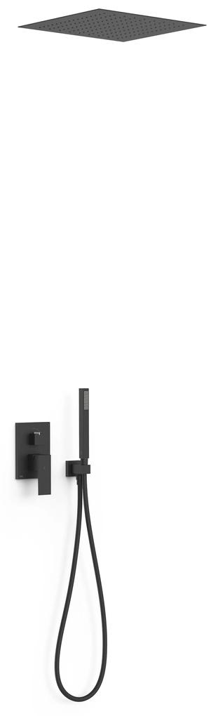 TRES Cuadro Exclusive Podomítkový jednopákový sprchový set Rapid-Box, černá matná 00628005NM