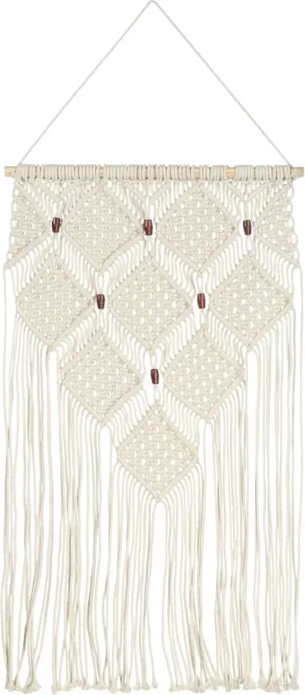 Nástěnný závěs macramé 40 x 80 cm bavlna 323999