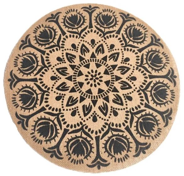 Prostíraní kulaté 38 cm - mandala, varianta č. 1