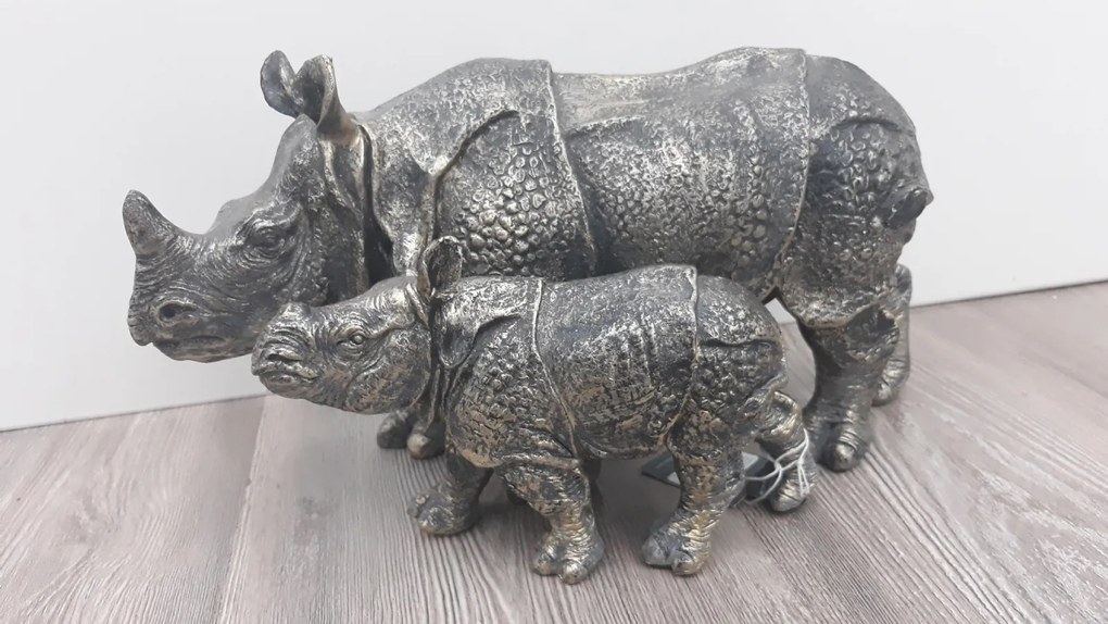Dekorační soška nosorožci Sia Home Fashion polyresin 33x18 cm