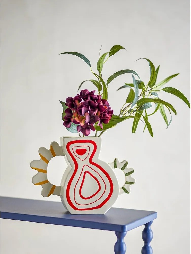 Ručně malovaná váza z kameniny (výška 26 cm) Samila – Bloomingville
