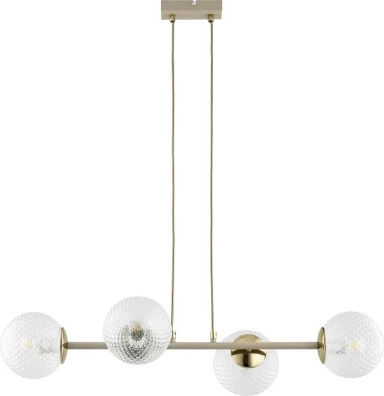 Brilagi - Lustr na lanku STELLA 4xE27/60W/230V béžová/zlatá