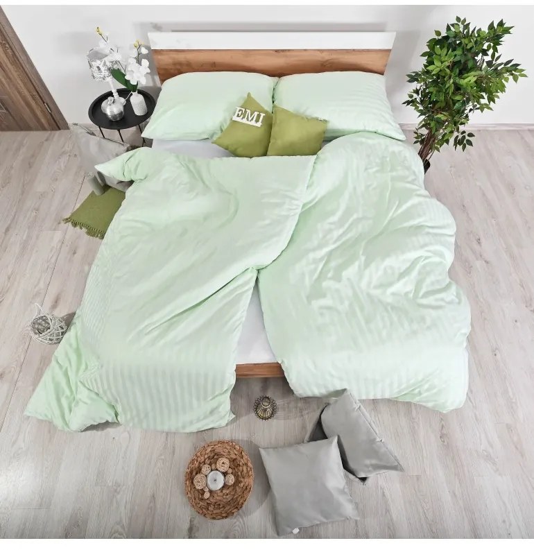 Povlečení damaškové zelené EMI, Standardní set jednolůžko obsahuje 1x 140x200 + 1x 70x90