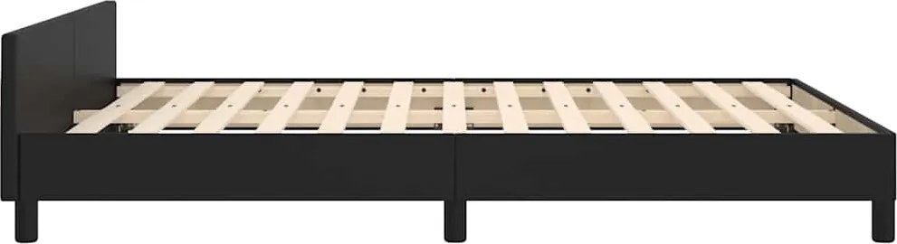 Rám postele s čelem černý 140x200 cm umělá kůže 3125573