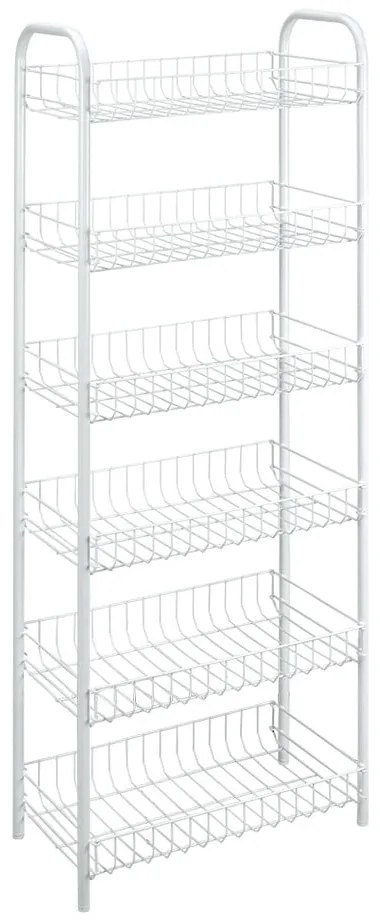 Bílý kovový úložný regál 41x104 cm Monaco – Metaltex