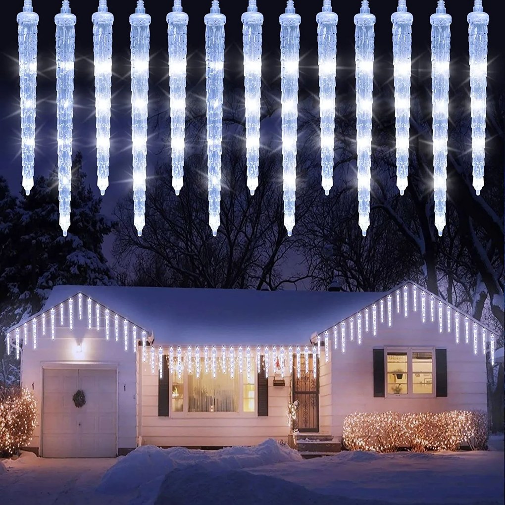 LED kapající rampouchy, 8ks, 23cm, různé barvy na výběr Barva: Teplá bílá