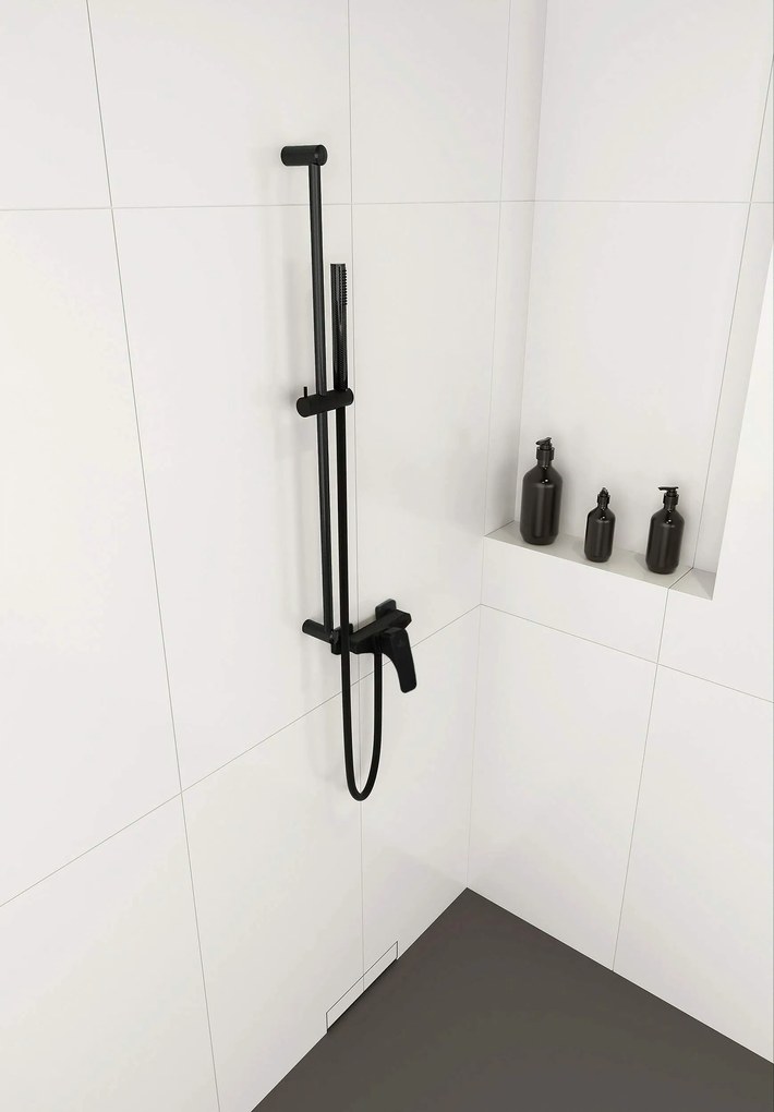 Deante Hiacynt, nástěnná sprchová baterie, černá matná, BQH_N40M