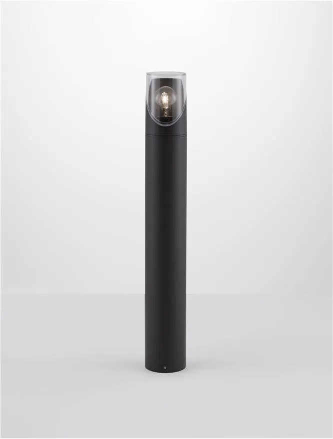 NV 9492730 Venkovní sloupkové svítidlo SELENA antracitový hliník a čirý akryl E27 1x12W 220-240V bez žárovky IP65 - NOVA LUCE