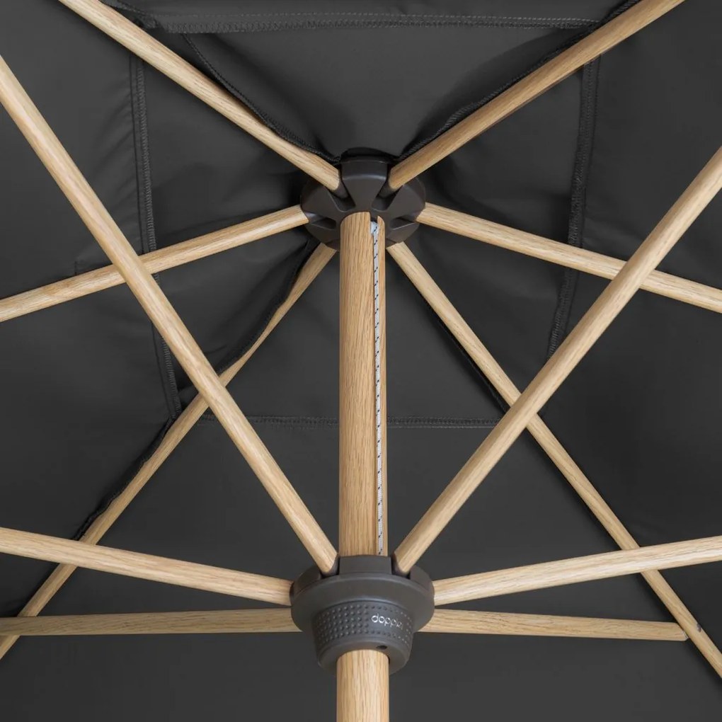 Doppler ALU WOOD zahradní slunečník 300 x 200 cm antracit