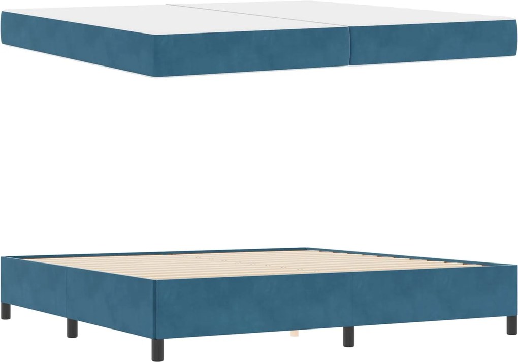 Rám postele Tmavě modrá 200 x 200 cm textil 3399088