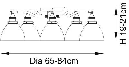 Endon 97248 - Bodové svítidlo HANSEN 5xE14/7W/230V mosaz