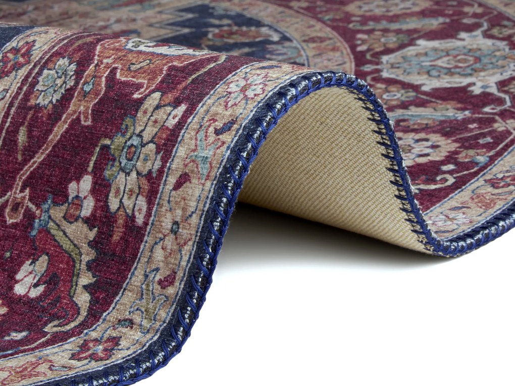 Hanse Home, Kusový koberec Asmar 104017 Indigo/Blue kruh, 160x160 (průměr) kruh, modrá, obývací pokoj