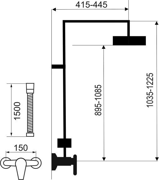Novaservis sprchová souprava ECO s termostatickou sprchovou baterií chrom SETECO/TER,0