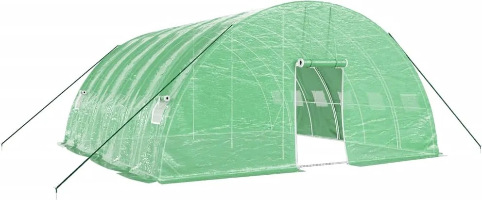 Skleník s ocelovým rámem zelený 36 m² 6 x 6 x 2,85 m 3188106