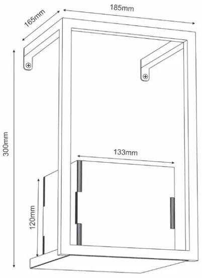 Nástěnný květináč 30x18 cm