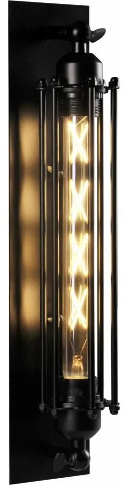 Polux Nástěnné svítidlo RETRO 1xE27/20W/230V černá 326584