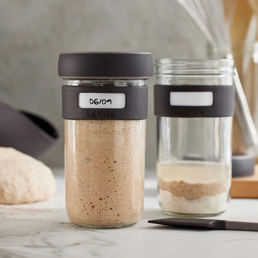 Set na výrobu kvásku se stěrkou 2 ks 700 ml – Lékué