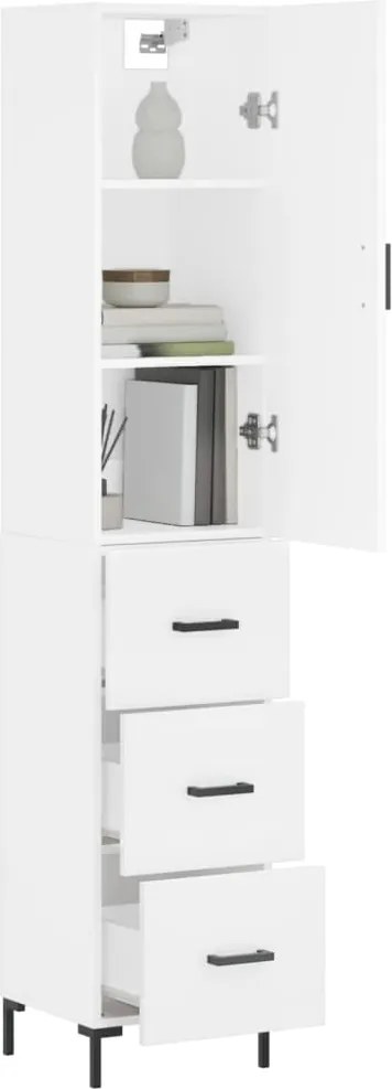 Skříň highboard bílá 34,5 x 34 x 180 cm kompozitní dřevo 3198849