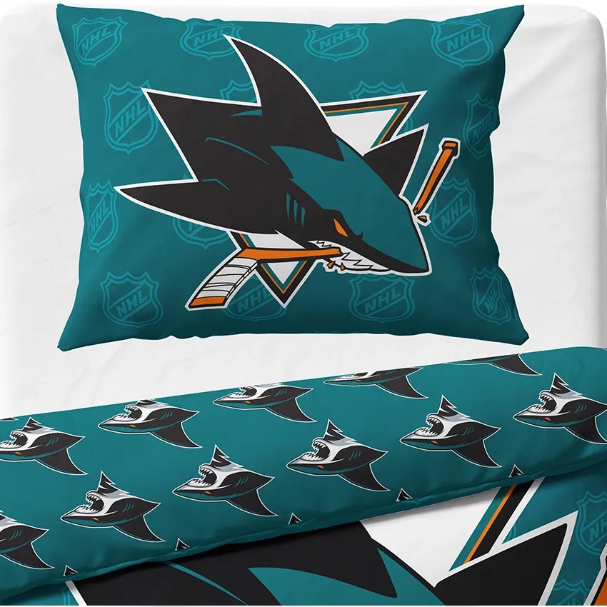 Hokejové povlečení NHL San Jose Sharks Shields Velikost: 140x200 + 70x90 cm