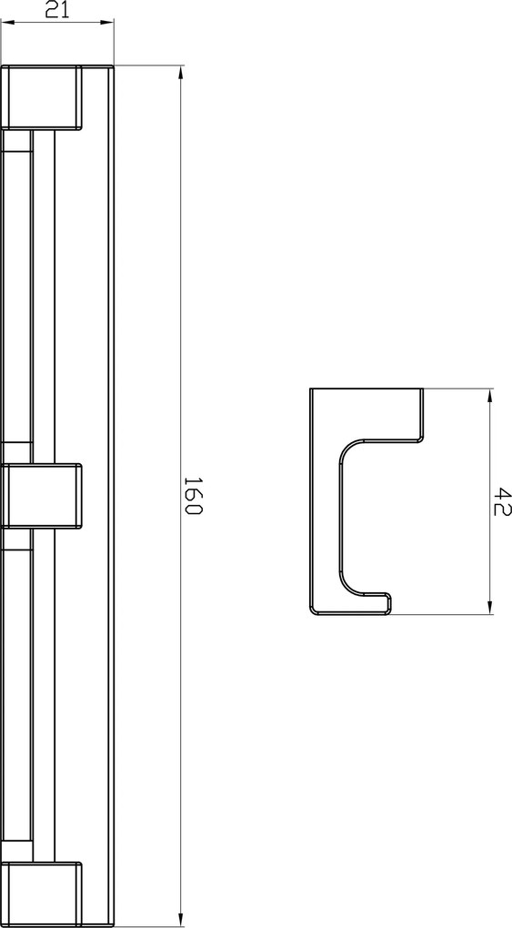 Slezák - RAV Věšáček trojitý NIL - , Metal Grey lesk