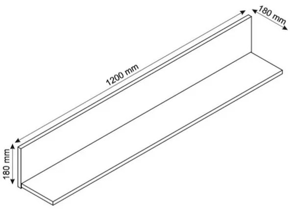 Nástěnná police Carlos, dub sonoma, 120 cm
