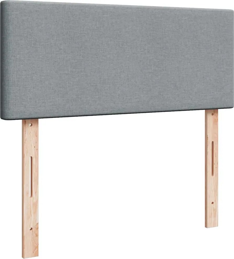 Box spring postel s matrací světle šedá 120 x 200 cm textil 3287416