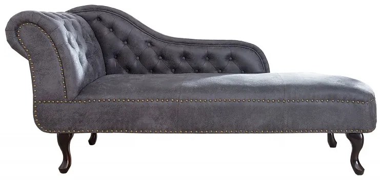 Recamiere Chesterfield šedý starožitný vzhled / 37475